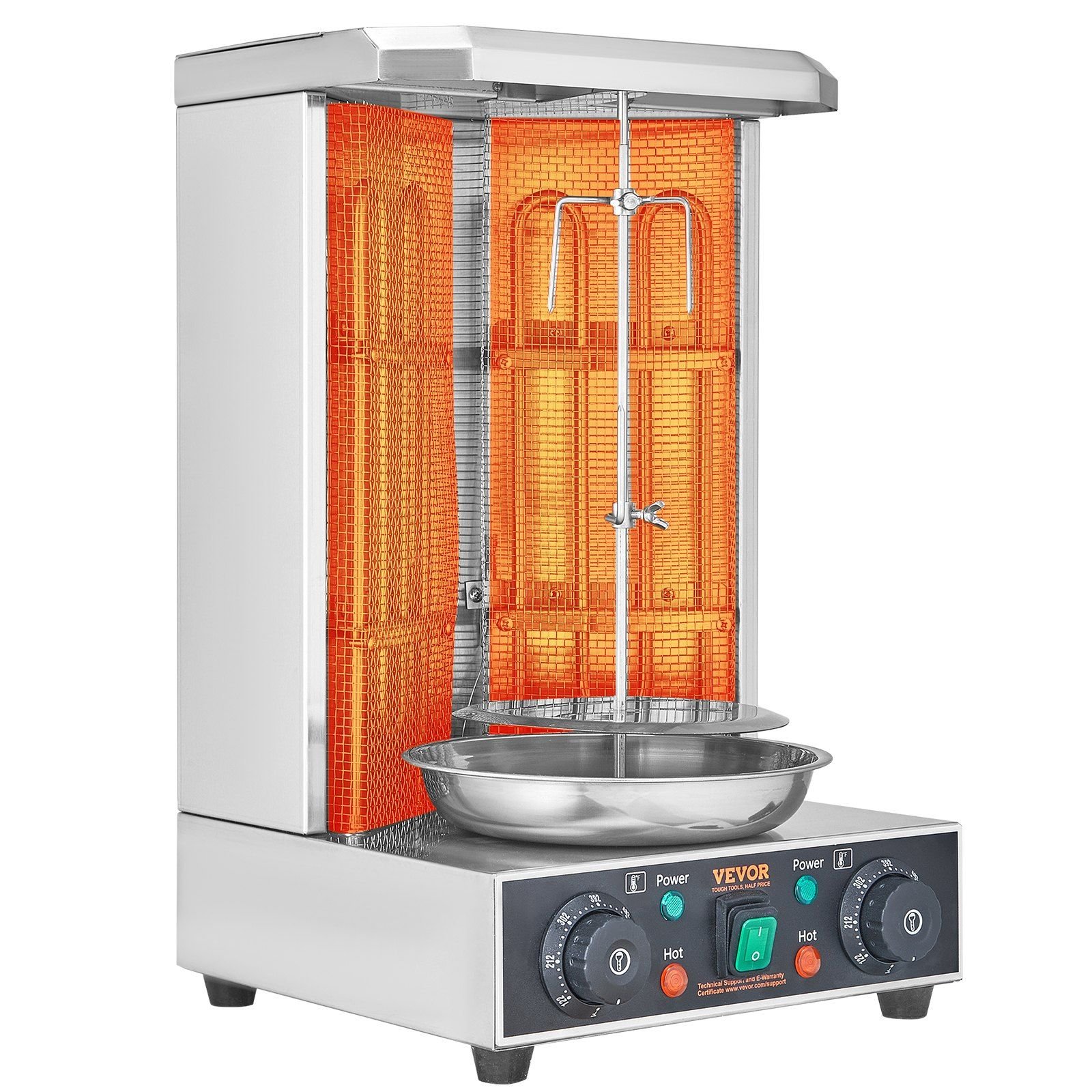 VEVOR Shawarma Grill Machine, 13 lbs Capacity, Chicken Shawarma Cooker ...